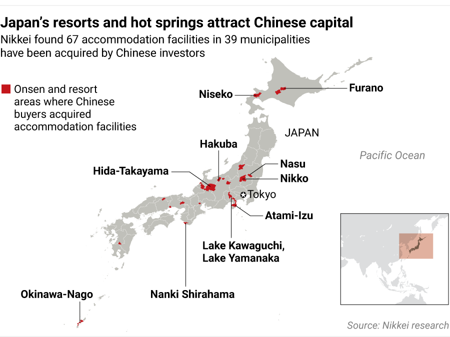 Chinese customers and capital fire up Japan's hot spring resorts